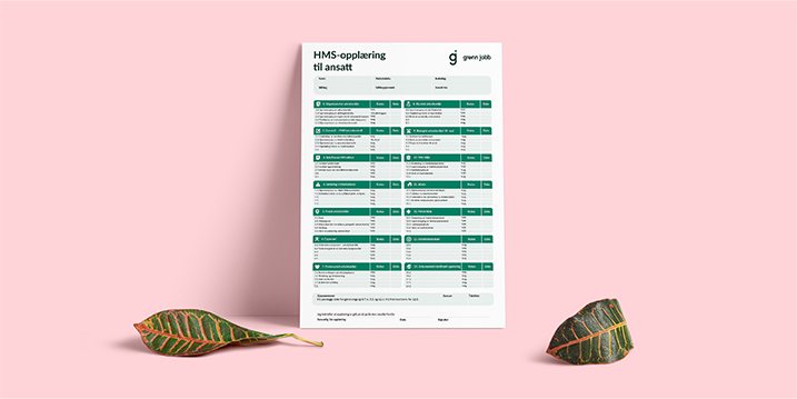 Last ned gratis sjekkliste: HMS-opplæring til ansatte | Grønn Jobb